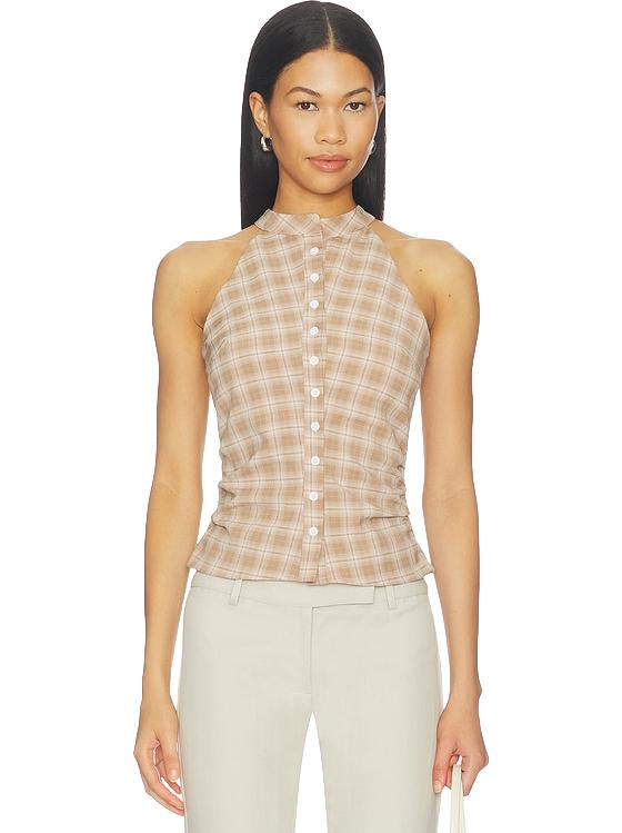 ALL THE WAYS ALL THE WAYS Karie Plaid Top